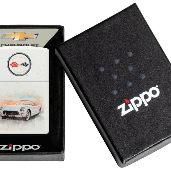 Corvette | Accessories | Chevy Vintage Corvette White Matte Zippo Lighter | Poshmark